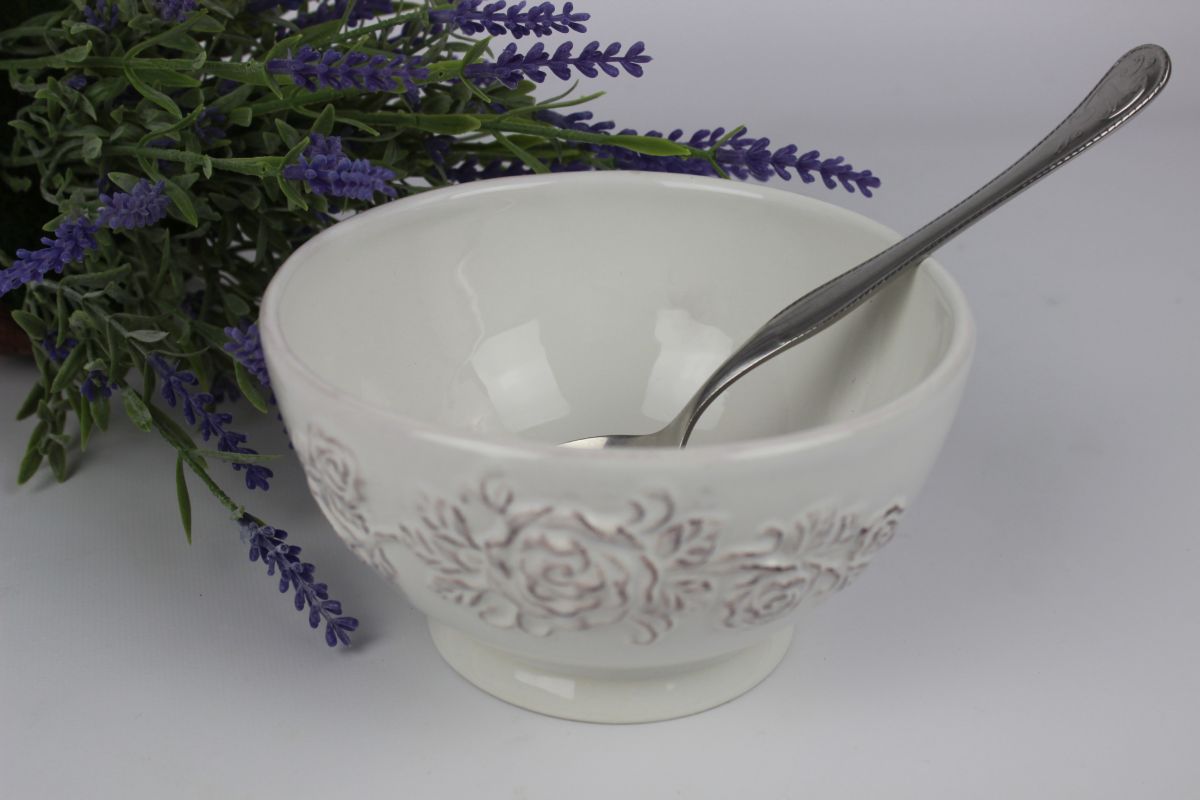 Biela miska vintage | Ewalds.sk