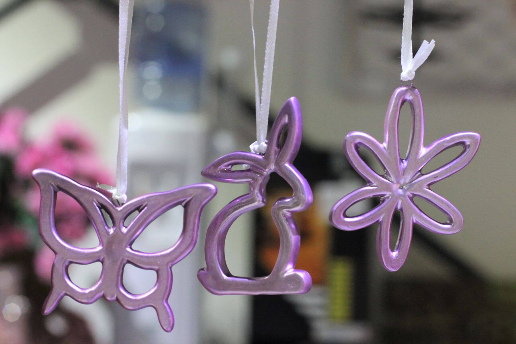Rózsaszín felfüggeszthető tavaszi díszek 3-szett | Ewalds.hu